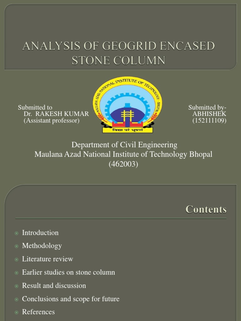 Stone Column PPT Abhi | PDF | Deep Foundation | Column