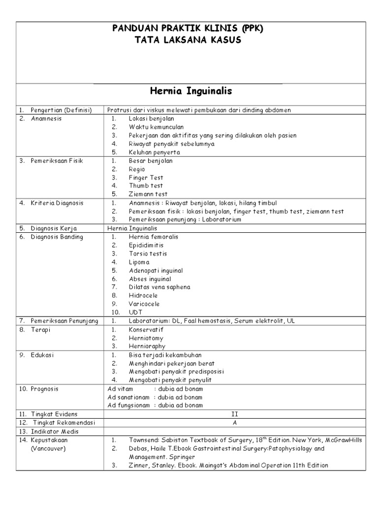 PPK Hernia Inguinalis | PDF