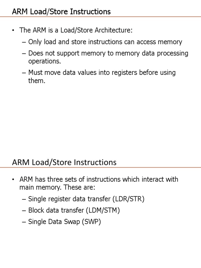 ARM Load/Store Guide for Developers | PDF | Pointer (Computer ...