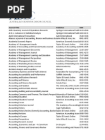ABDC Journal Rankings Overview 2024 | PDF | Economics | Economies