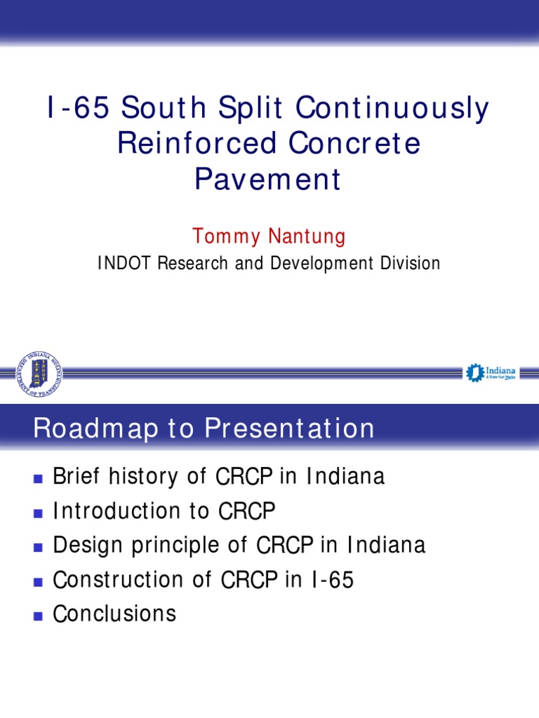 CRCP Design for I-65 Construction | PDF | Road Surface | Fracture