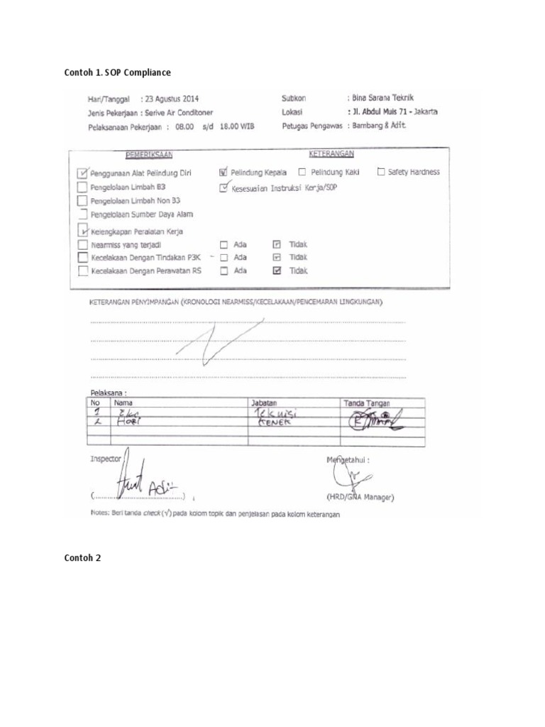 Contoh SOP Compliance | PDF