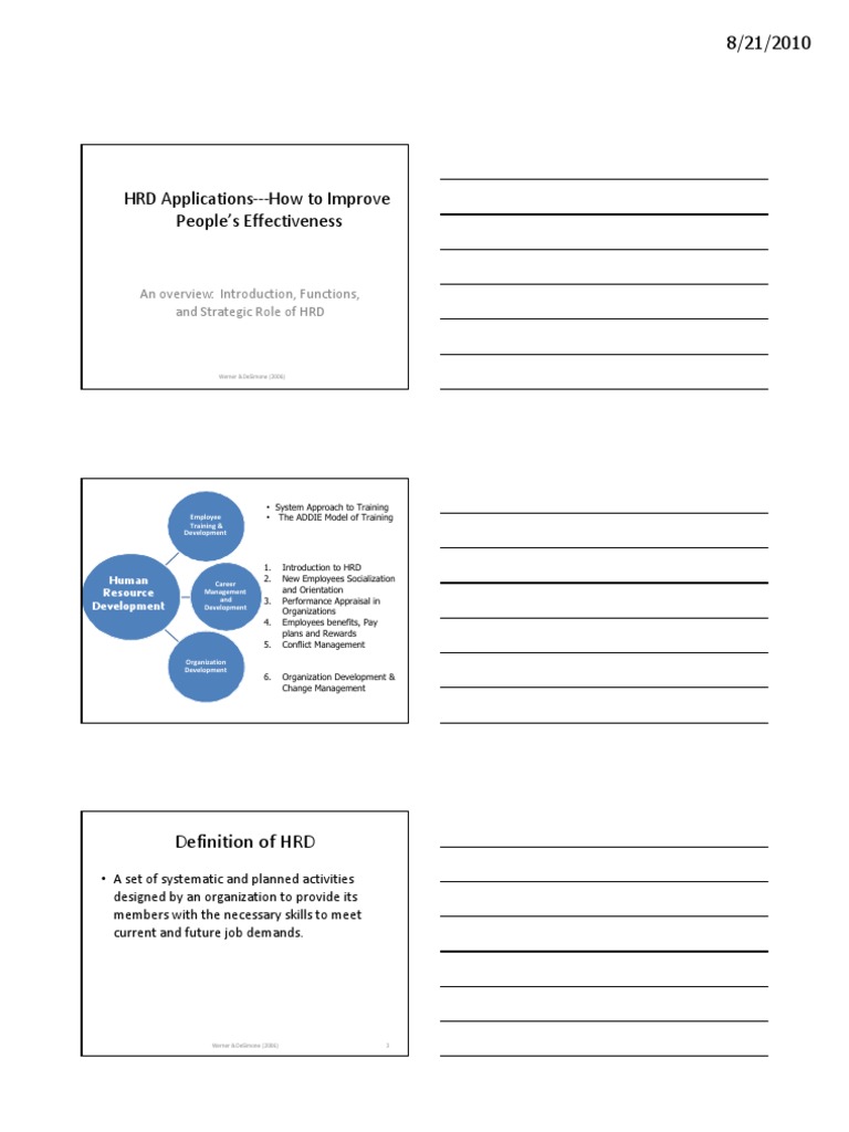 01 - Strategic HRD Slides by Werner | PDF | Human Resource Management ...