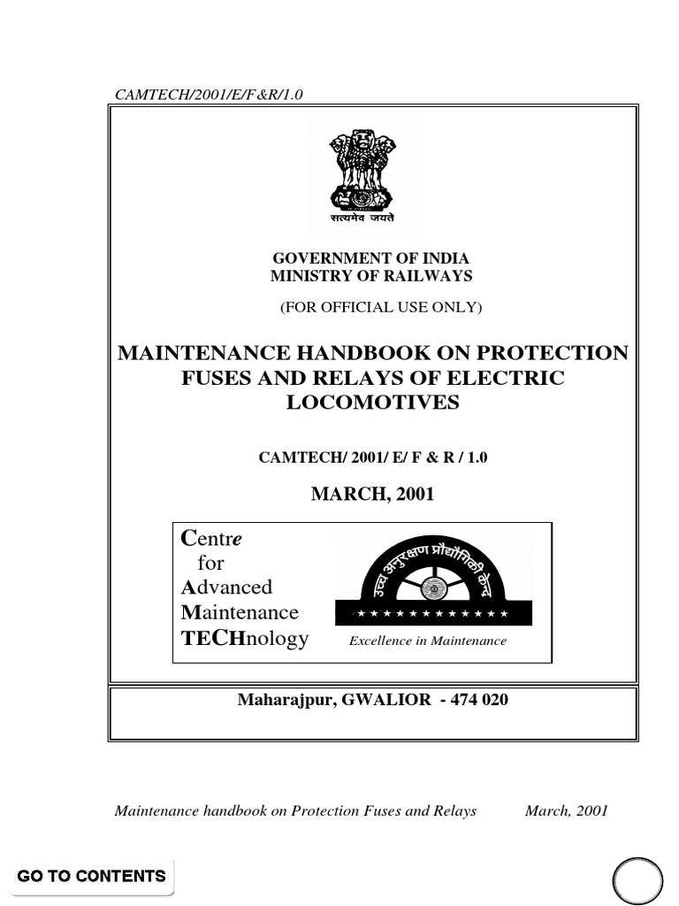 Maintenance Handbook On Protection Fuses and Relays of Electric ...