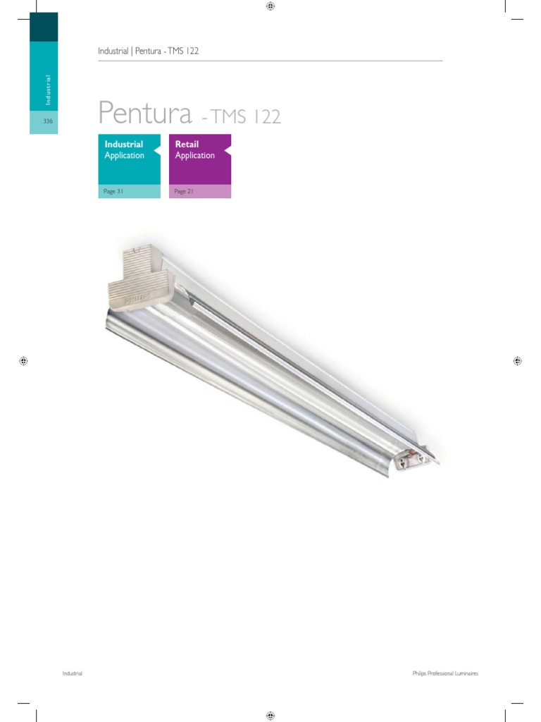 Philips Pentura TMS 122 Industrial Luminaire | PDF | Architectural ...
