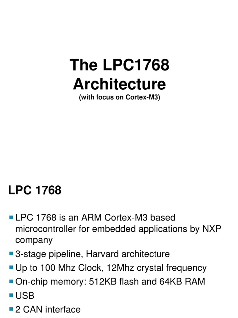 LPC1768 Microcontroller Overview | PDF | Central Processing Unit | Integrated Circuit