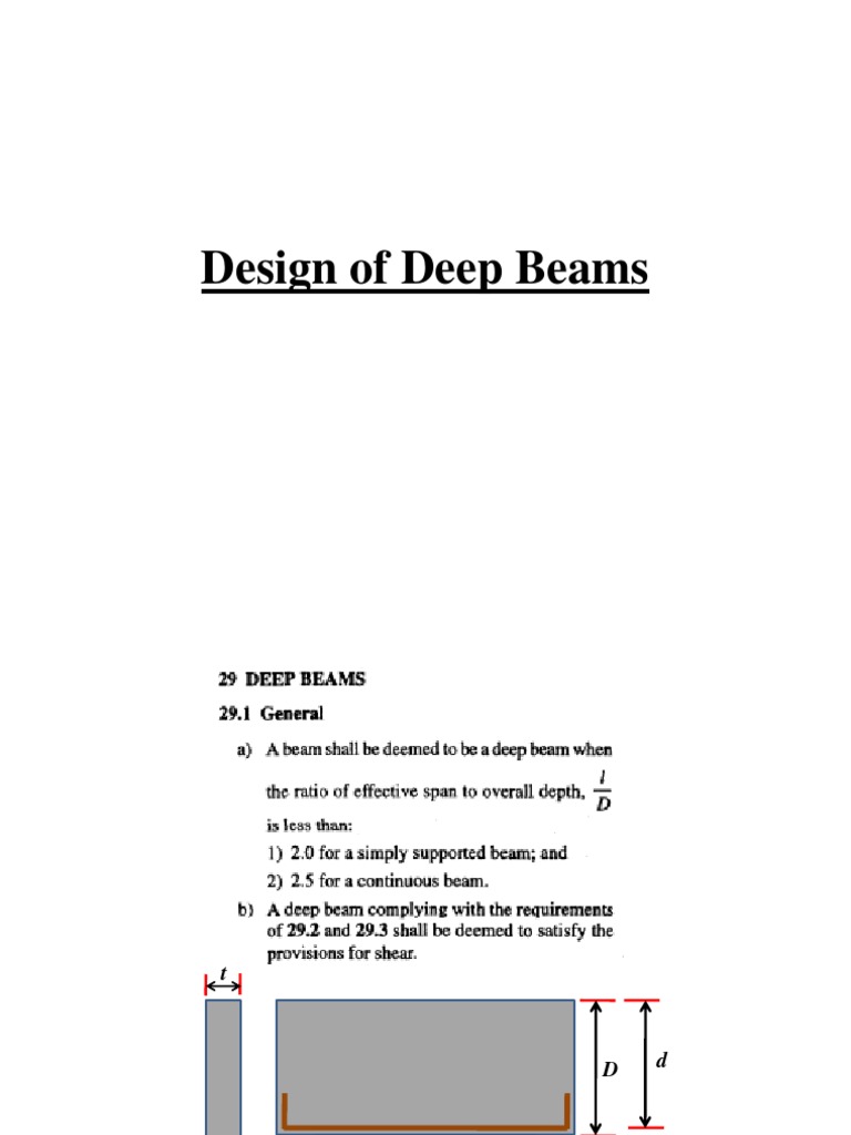 Design of Deep Beams | PDF | Beam (Structure) | Truss