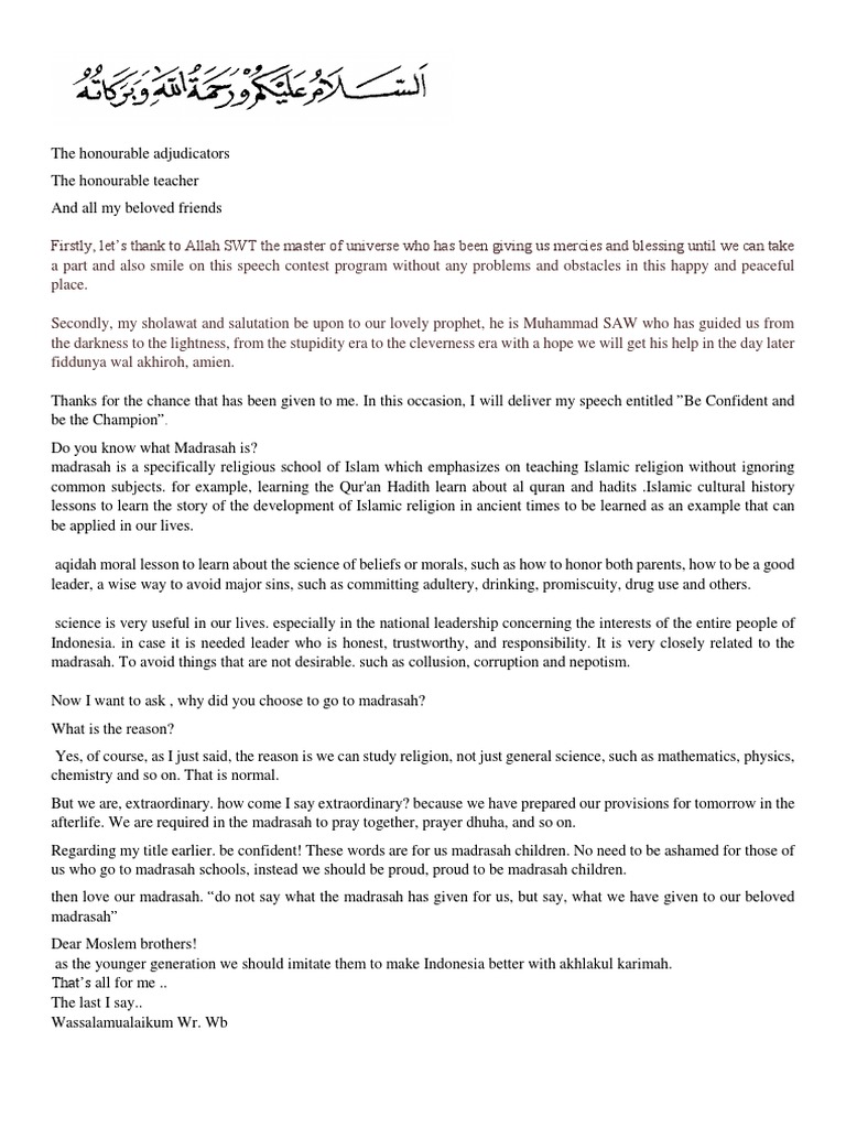 Speech | PDF | Hadith | Muhammad