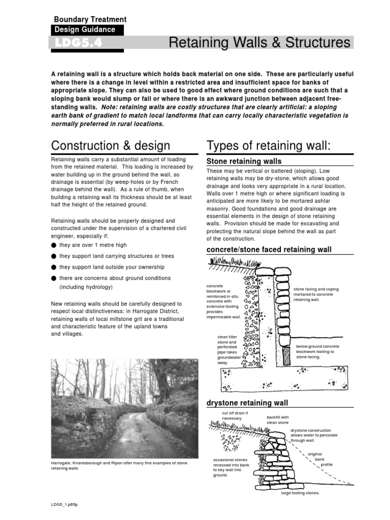 Retaining Walls & Structures: Construction & Design Types of Retaining ...