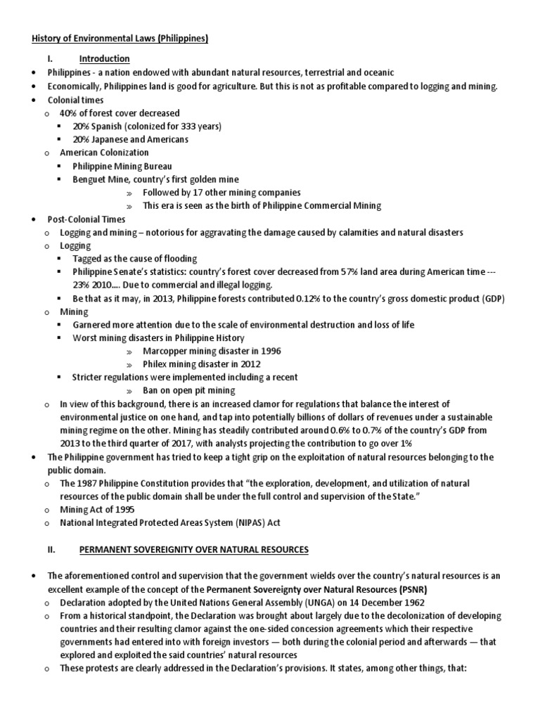 Philippine Environmental Law Overview | PDF | World Trade Organization ...