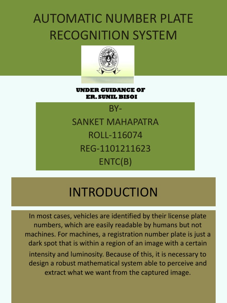 Automatic License Plate Recognition: A System for Detecting Vehicle ...