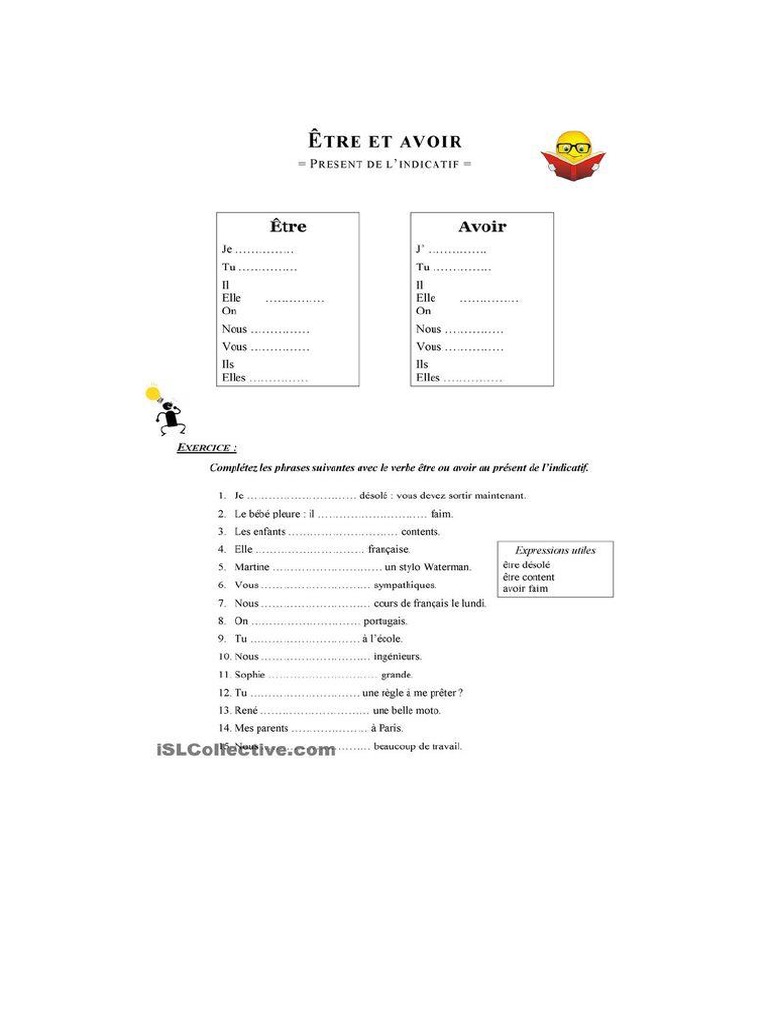 Verb Etre Avoir | PDF