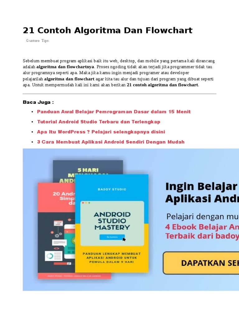 Flowchart Dan Algoritma | PDF | Pengelolaan Keuangan & Uang | Komputer