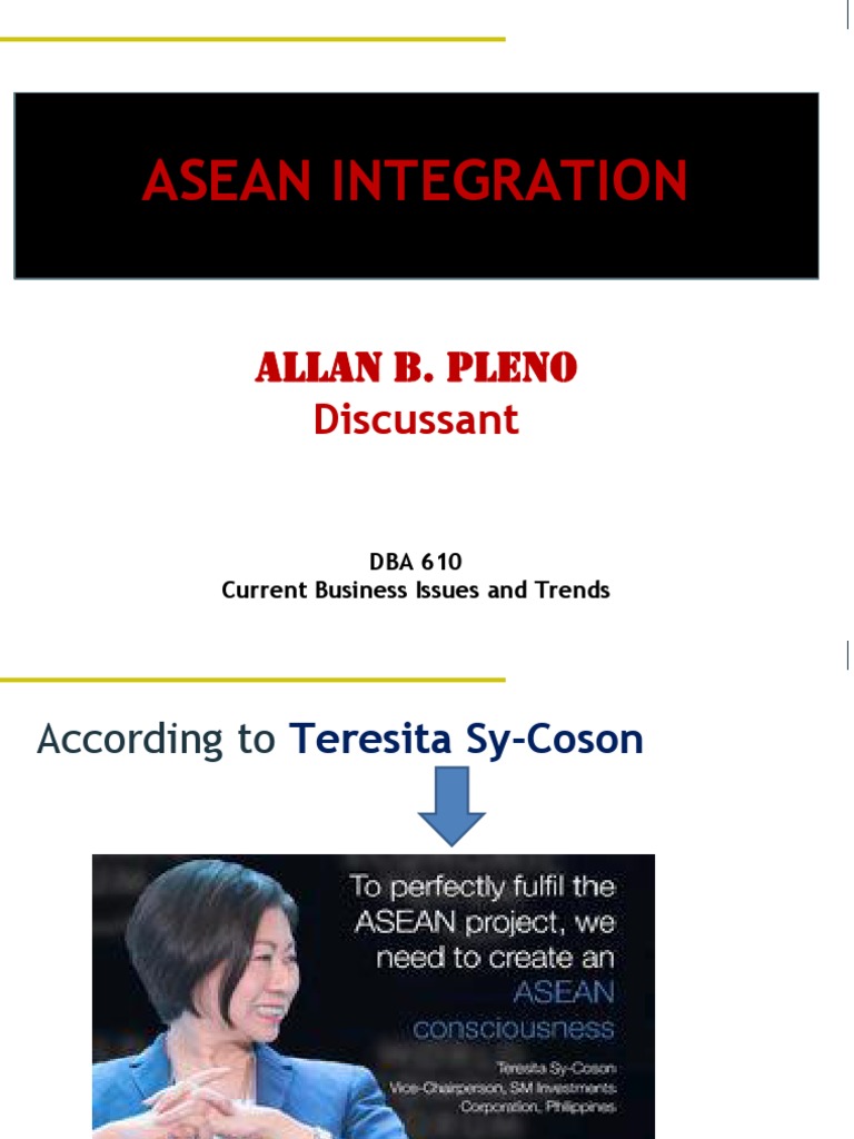 Asean Integration | PDF | Association Of Southeast Asian Nations ...