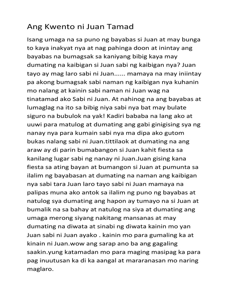 Ang Kwento ni Juan Tamad.docx