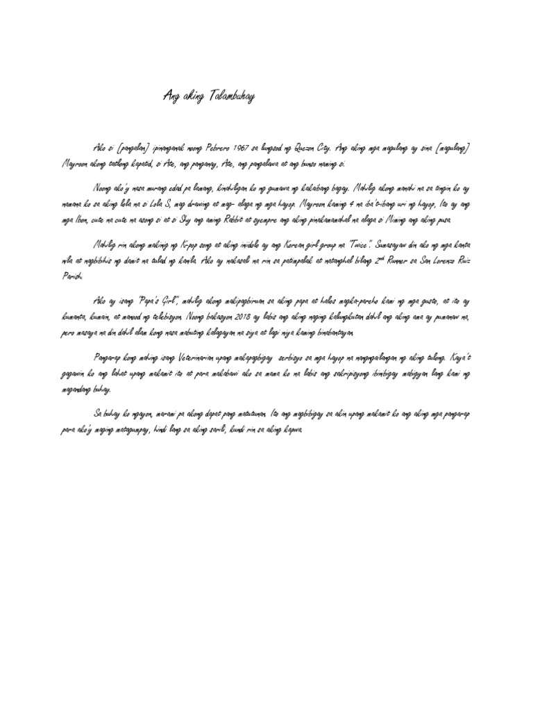 Ang Aking Talambuhay | PDF