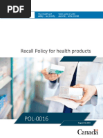 FSSAI Food Recall Plan Sample Template Free PDF File | PDF | Foods | Safety