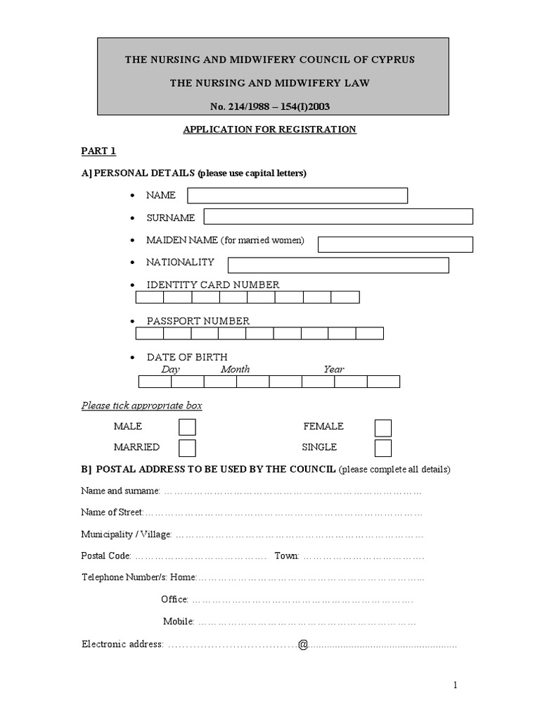 Application NMC Cyprus | PDF | Diploma | Nursing