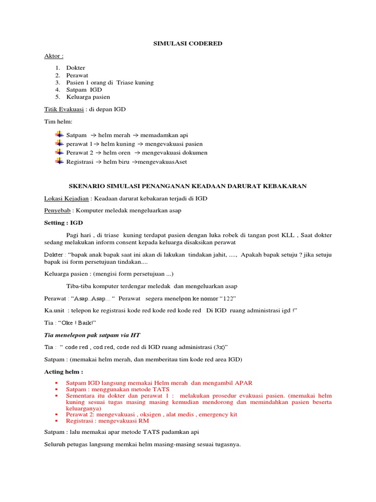 Simulasi Code Red | PDF