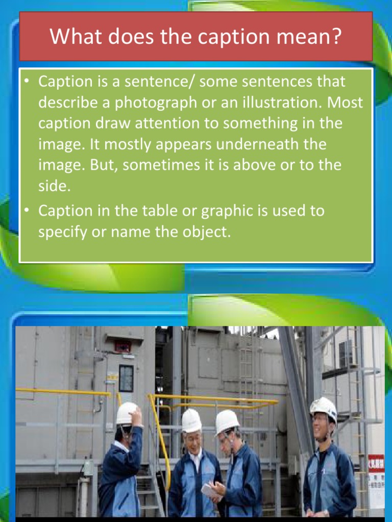 Materi Caption Presentation | PDF | Sentence (Linguistics) | Language ...