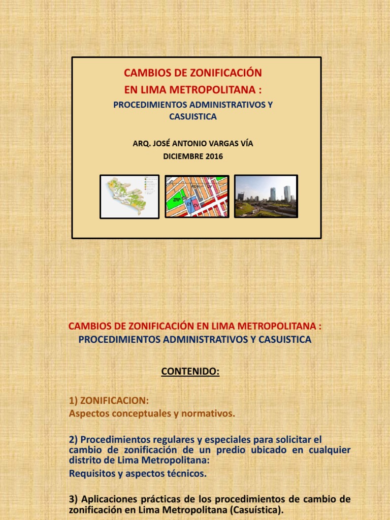 Zonificación en Lima: Procedimientos y Casos | PDF | Planificación ...