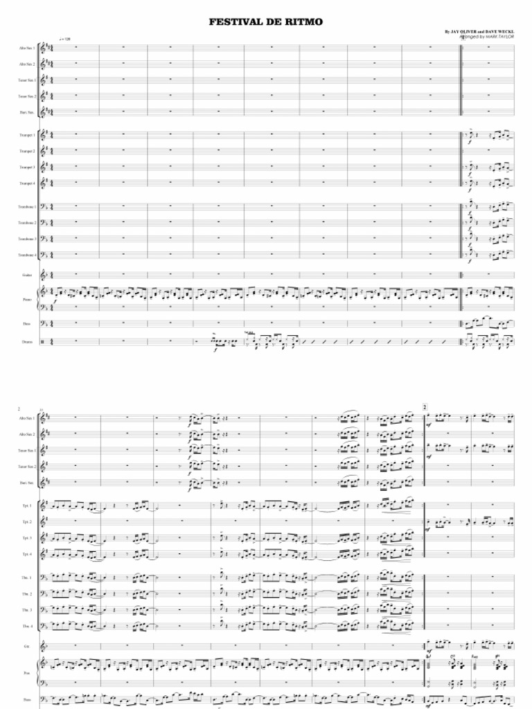 Festival de Ritmo - Big Band Score PDF | PDF