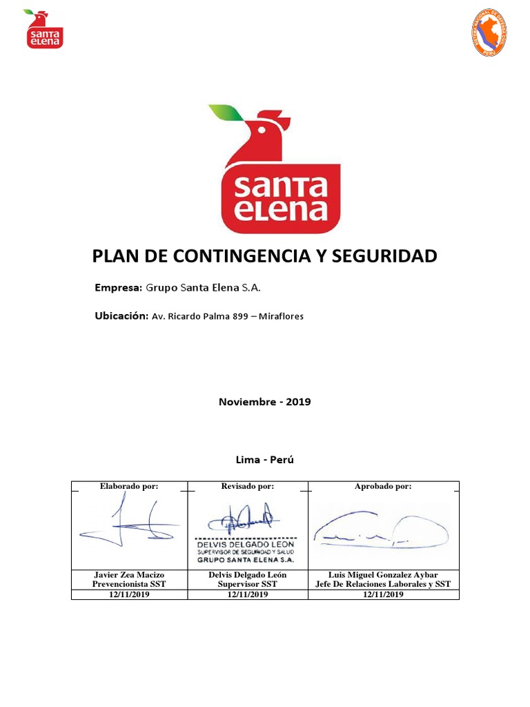 Tm2-Plan de Contingencia Tienda Miraflores2. 2019 | PDF | Infarto de miocardio | Reanimación ...