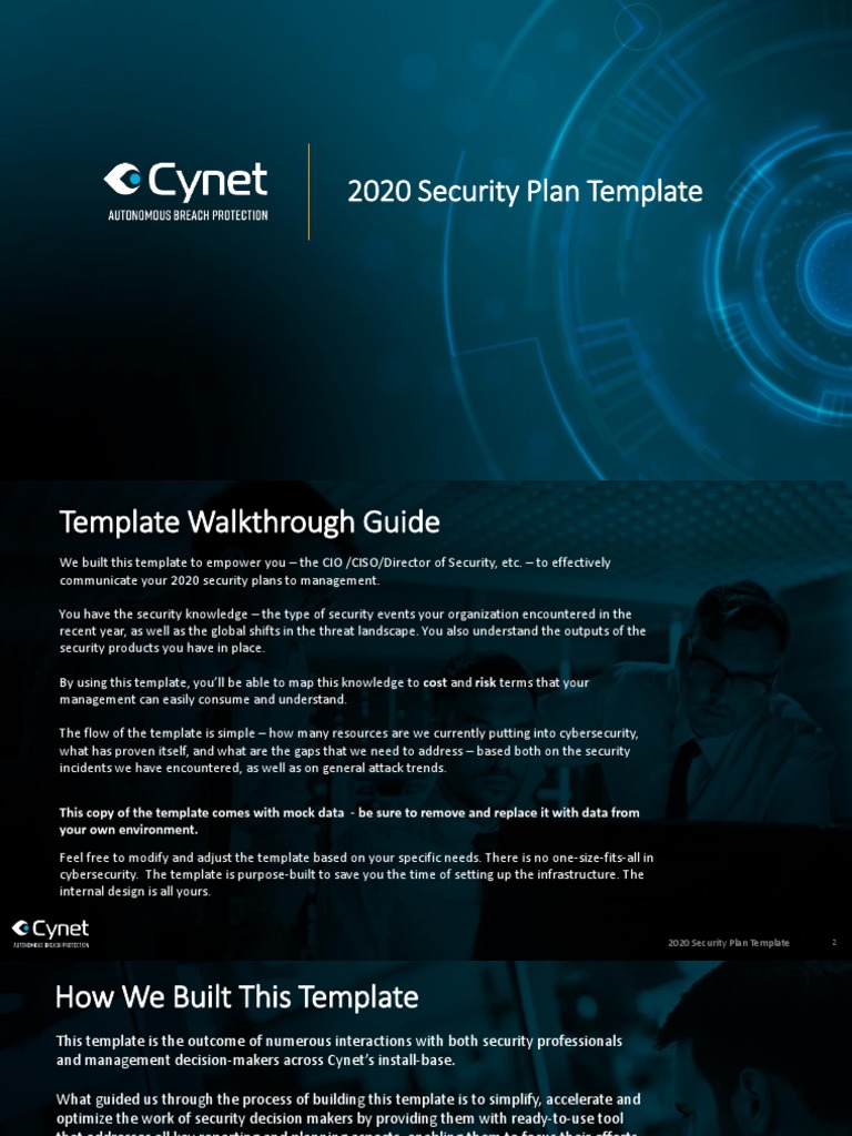 2020 Security Plan Template Guide | PDF | Ransomware | Computer Security