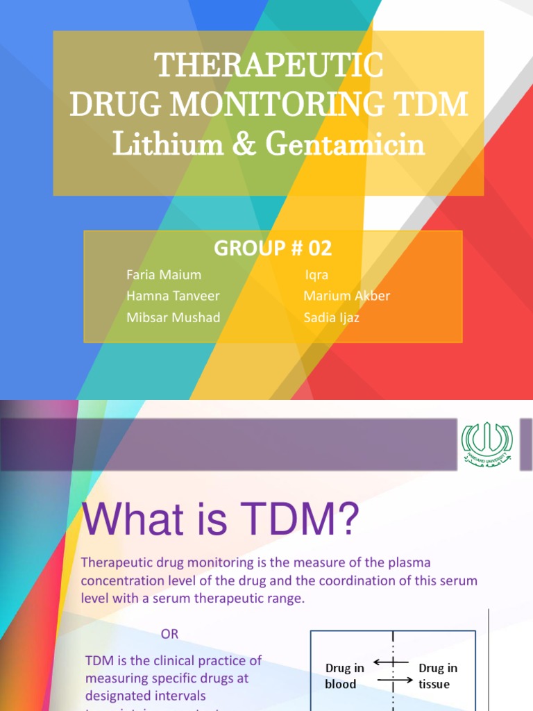 TDM | PDF | Dose (Biochemistry) | Chemistry
