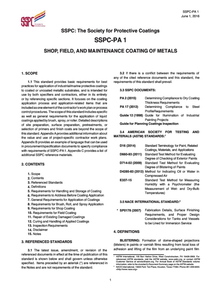 SSPC Pa1 | PDF | Paint | Coating