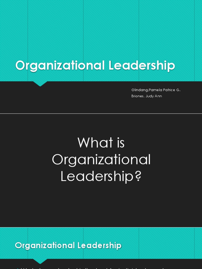 Understanding Organizational Leadership | PDF | Transformational ...