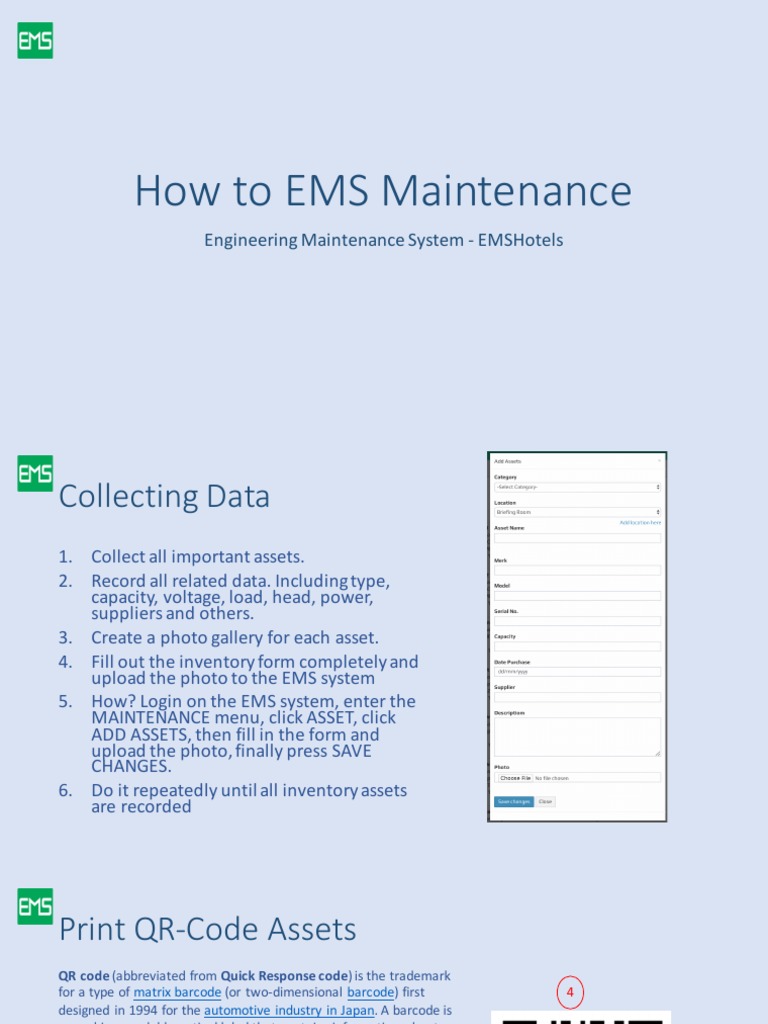 EMS Maintenance | PDF