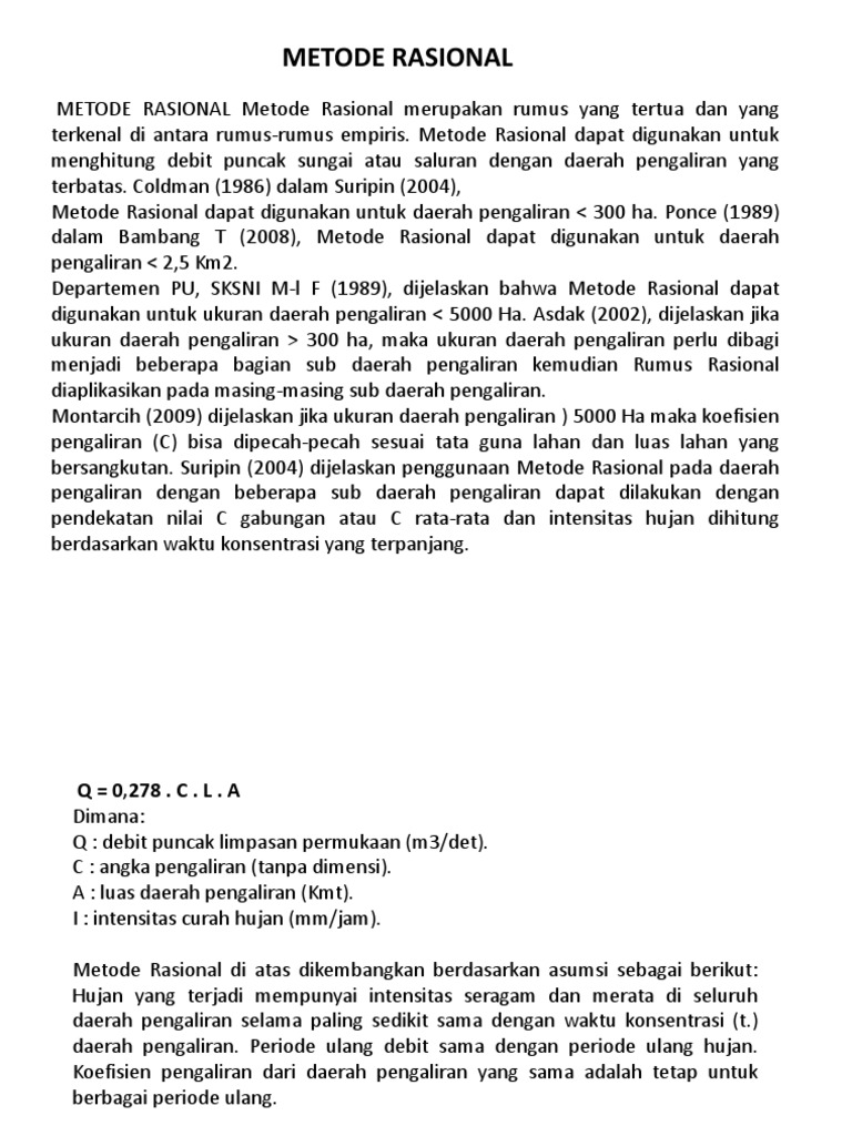 Metode Rasional | PDF