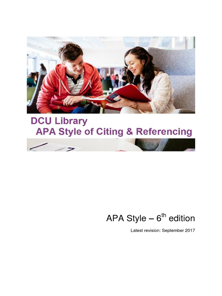 APA Style - 6 Edition: Latest Revision: September 2017 | PDF | Digital ...