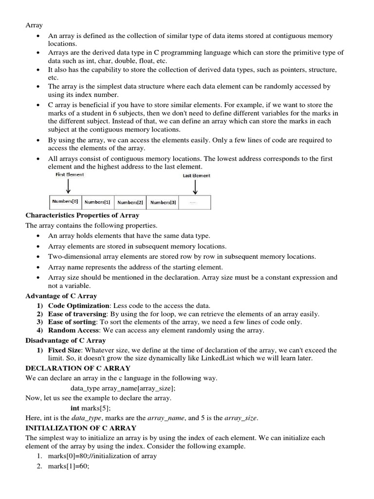 CPPS Unit 3 | PDF | Array Data Structure | C (Programming Language)