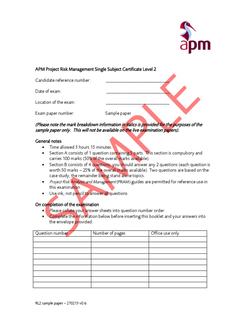 Sample Page 2 | PDF | Risk Management | Test (Assessment)