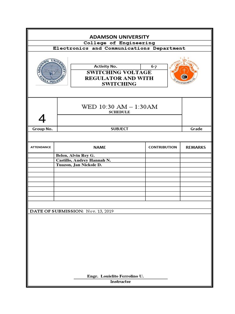 WED 10:30 AM - 1:30AM: Adamson University | PDF