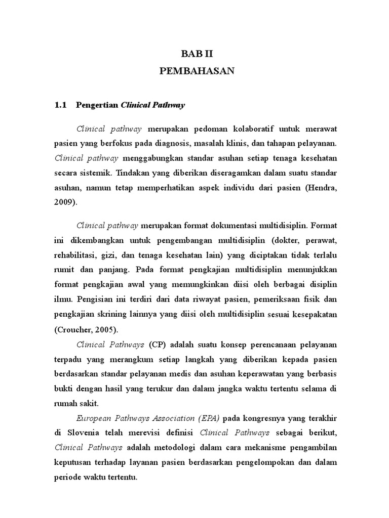 Tujuan dan Manfaat Clinical Pathway | PDF