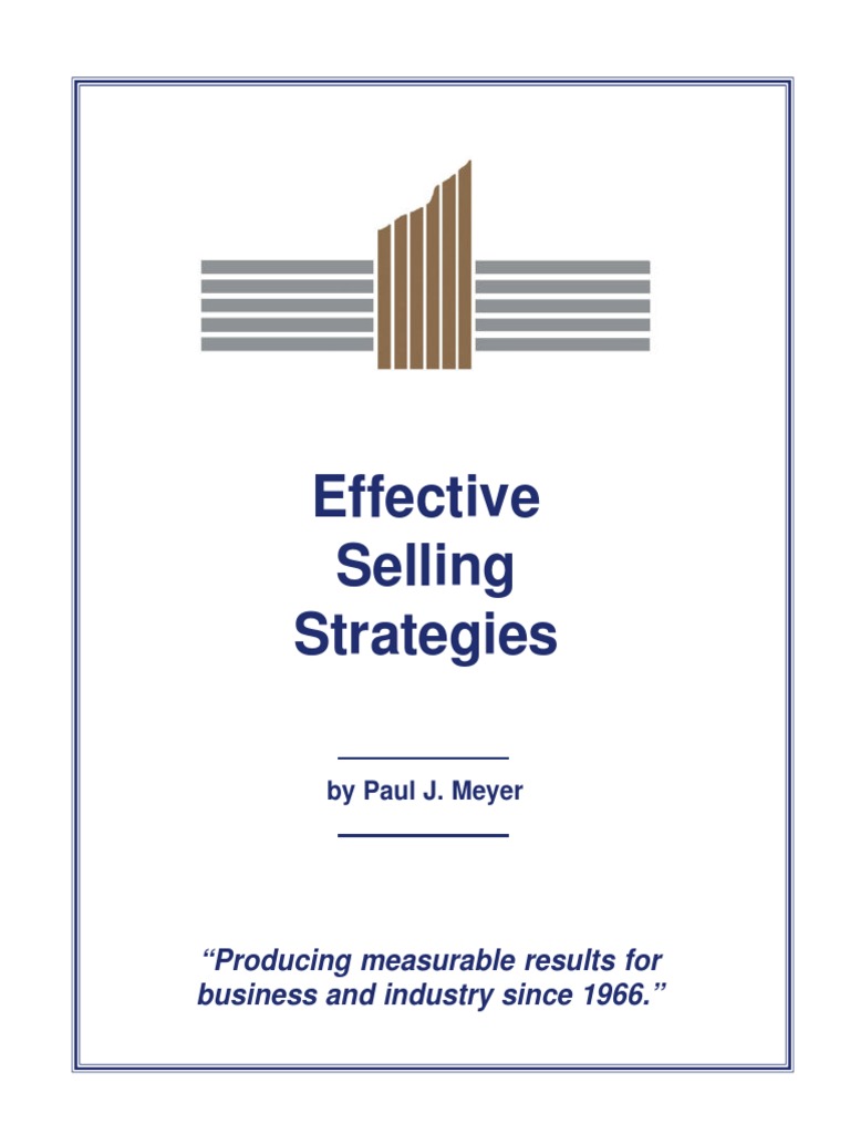 Effective Selling Strategies | PDF | Sales | Goal