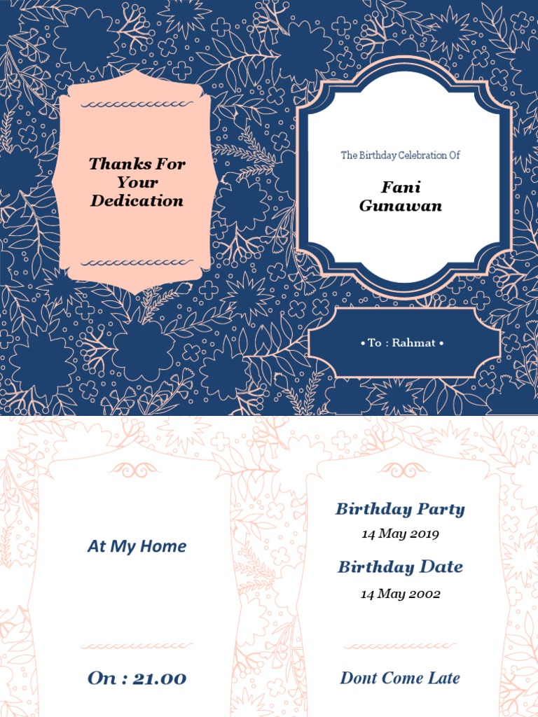 Thanks For Your Dedication Fani Gunawan: The Birthday Celebration of | PDF