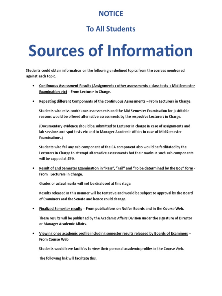 Important Notices To All Students | PDF | Students | Academic Term