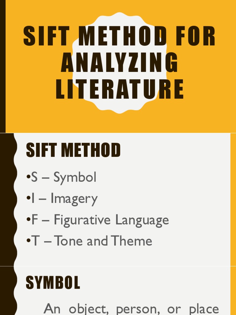 Sift Method | PDF | Metaphor | Linguistics