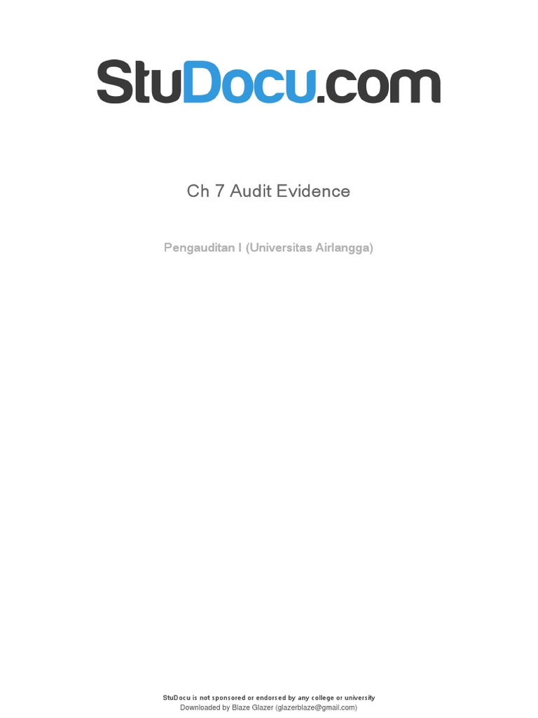 Chapter 7: Audit Evidence - Types, Appropriateness, and Cost of Audit ...