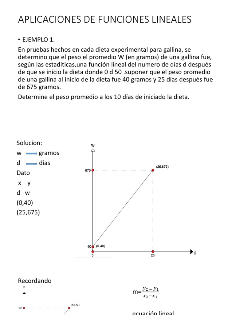 Aplicaciones de Funciones Lineales | PDF