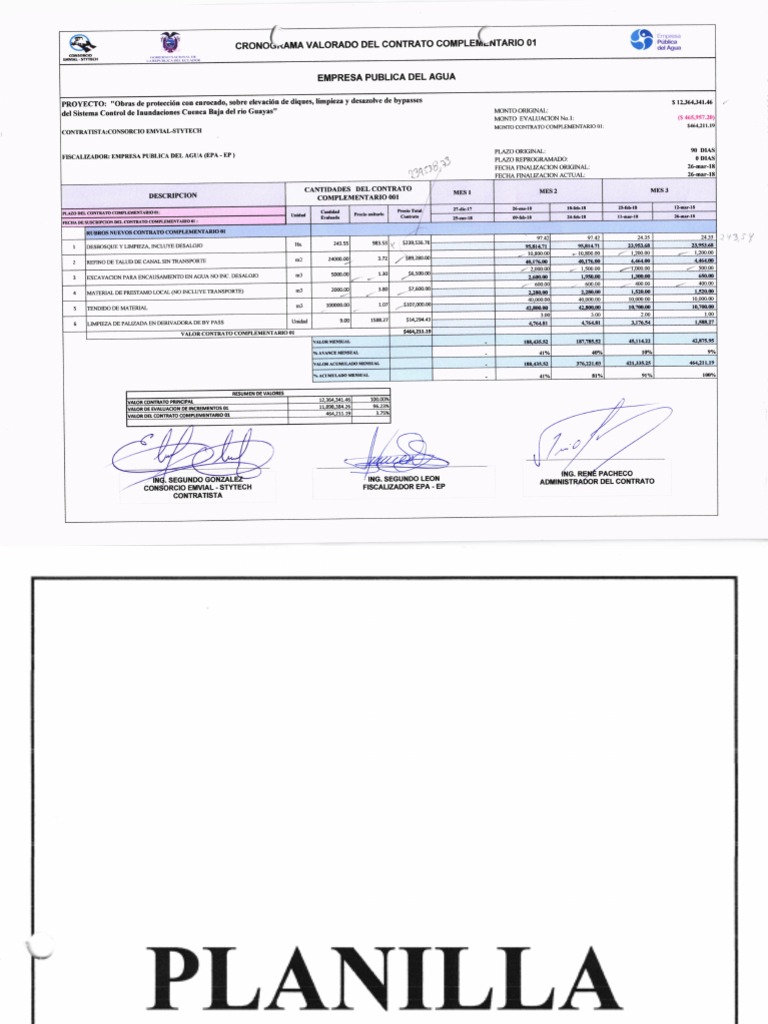 Detalle de Planilla - Planilla Complementaria 01 | PDF