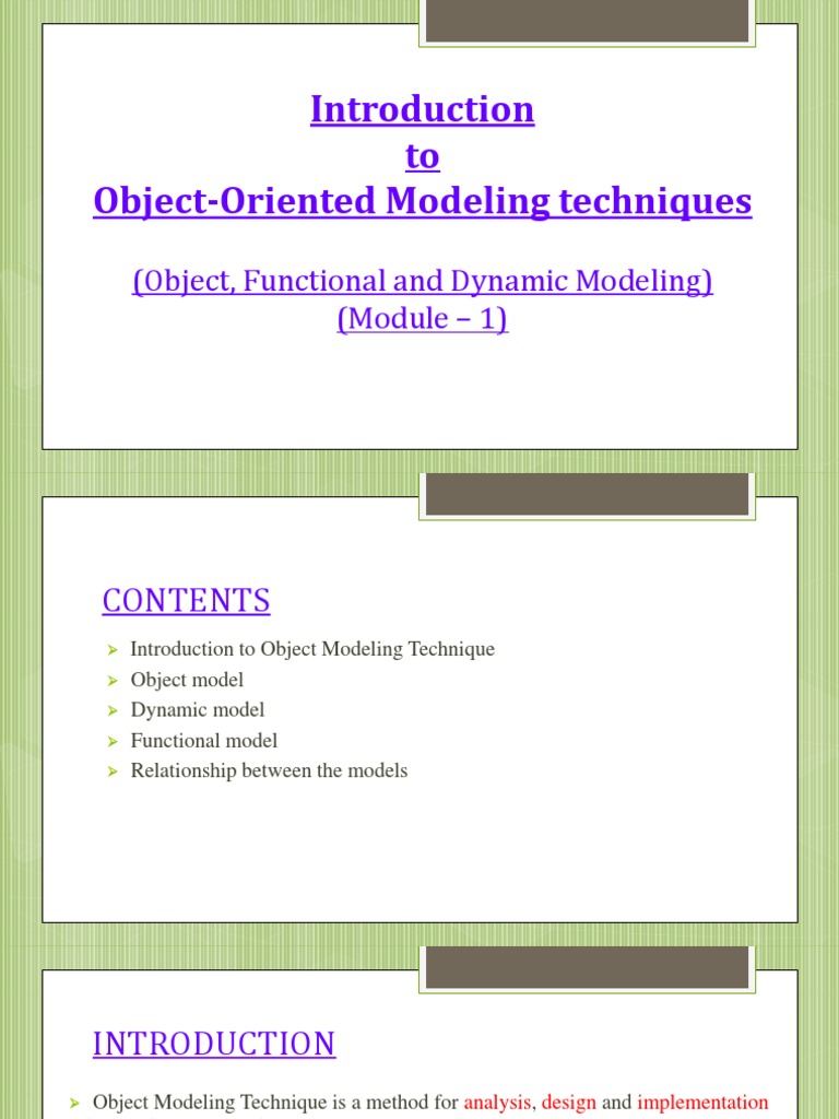 To Object-Oriented Modeling Techniques | PDF | Object Oriented ...