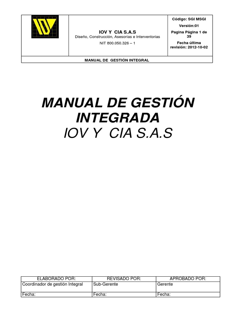 Sgi Msgi | PDF | Calidad (comercial) | Sistema de manejo de calidad