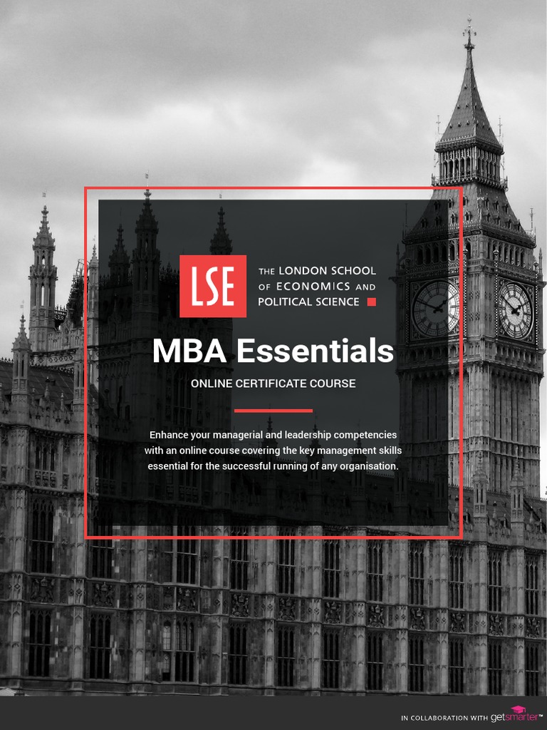 Lse Mba Essentials Online Certificate Course Prospectus PDF | PDF ...