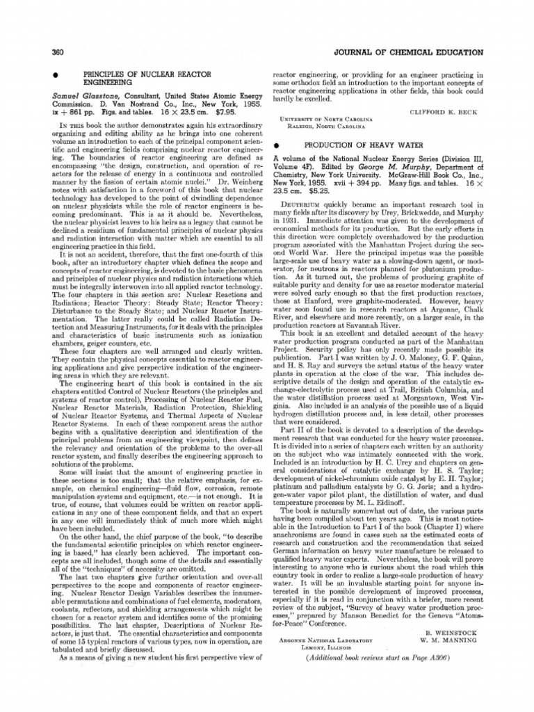 Principles of Nuclear Reactor Engineering | PDF | Nuclear Reactor | Nuclear Physics