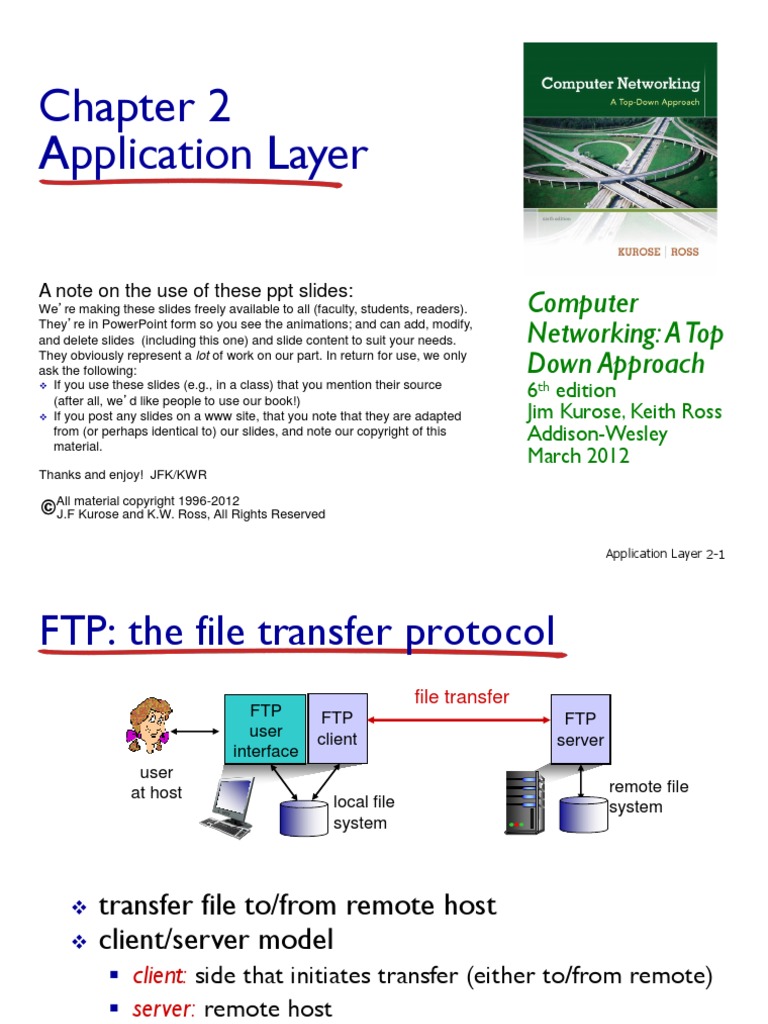 Application Layer: Computer Networking: A Top Down Approach | PDF | Domain Name System | File ...